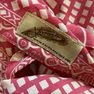 Kariza Designs | Skirts | Kariza Pink White Leaf Vine Print Convertible ...